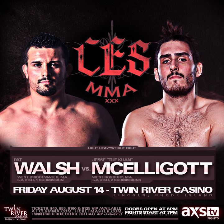 Jesse McElligott on CES 30 opponent Patrick Walsh "I'm feeling a ...